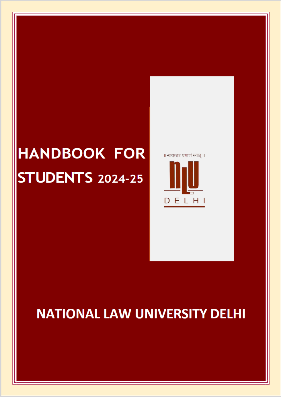 Handbook for Students - National Law University Delhi