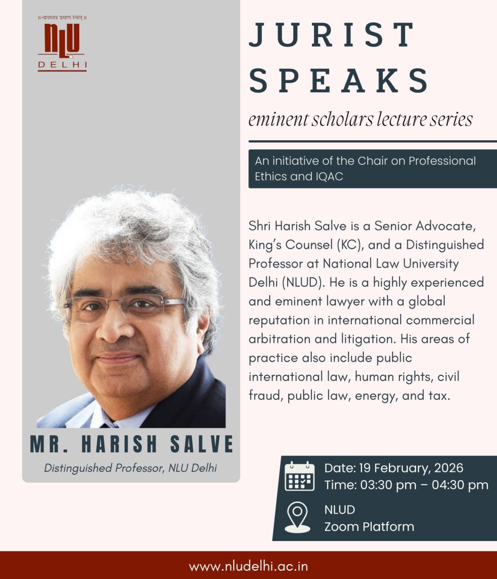 Jurist Speaks - 11th Edition - National Law University Delhi